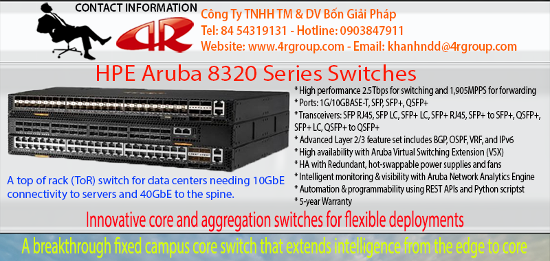 HPE Aruba 8320 Switches Series