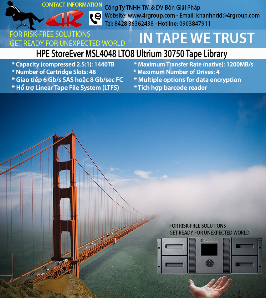 HPE StoreEver MSL4048 LTO7 Ultrium 30750 FC Tape library,AK381A,Q6Q67A